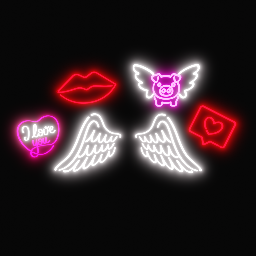 3D models: Neon signs