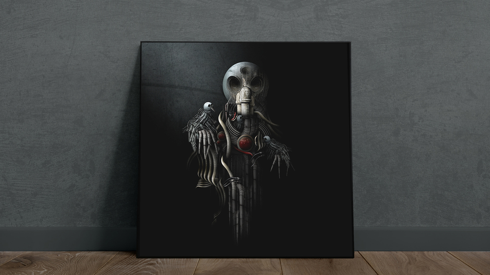 Digital Poster - Printable Wall Art - Creepy Dark Mechanical Scarecrow ...