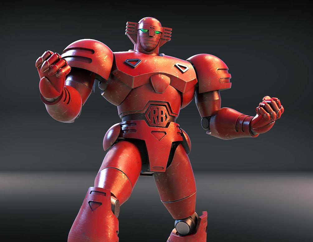 Red Robot 3D model for print (not red Baron)