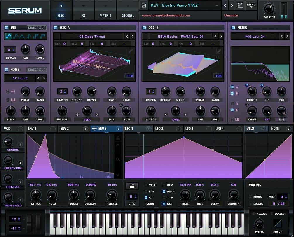 Vaporwave Serum VST Skin
