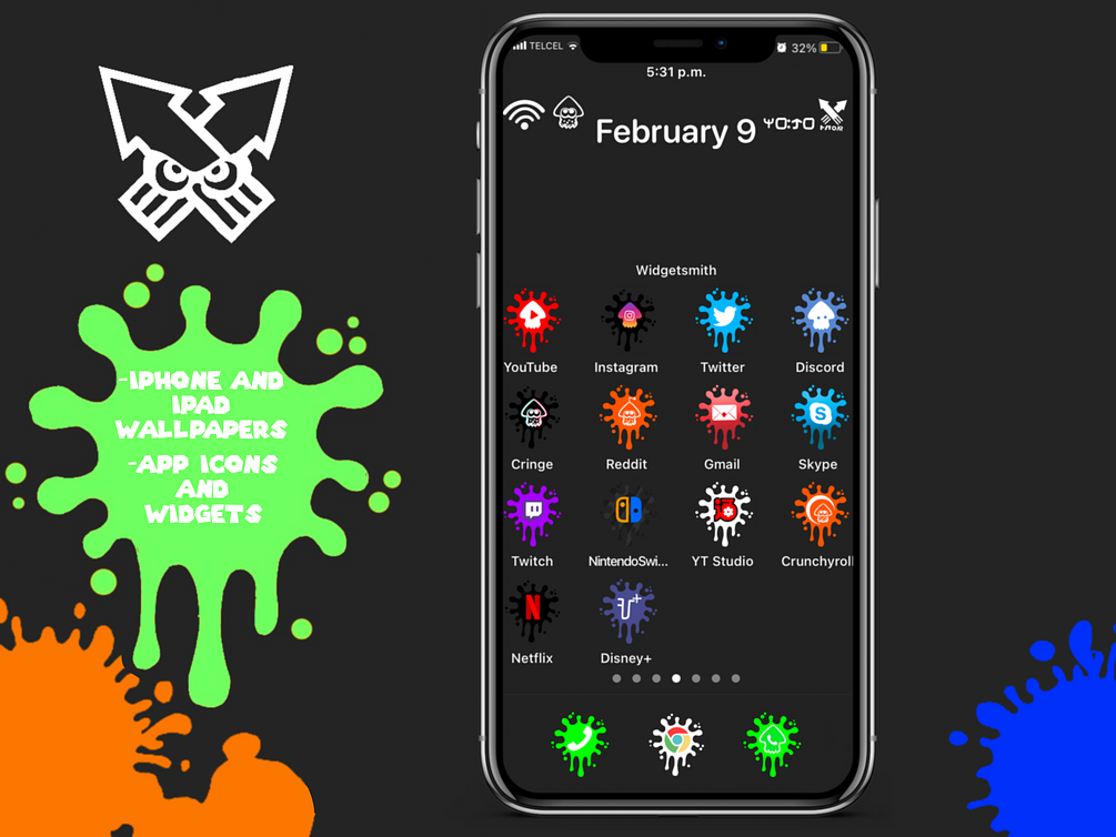 Splatoon iOS app icons