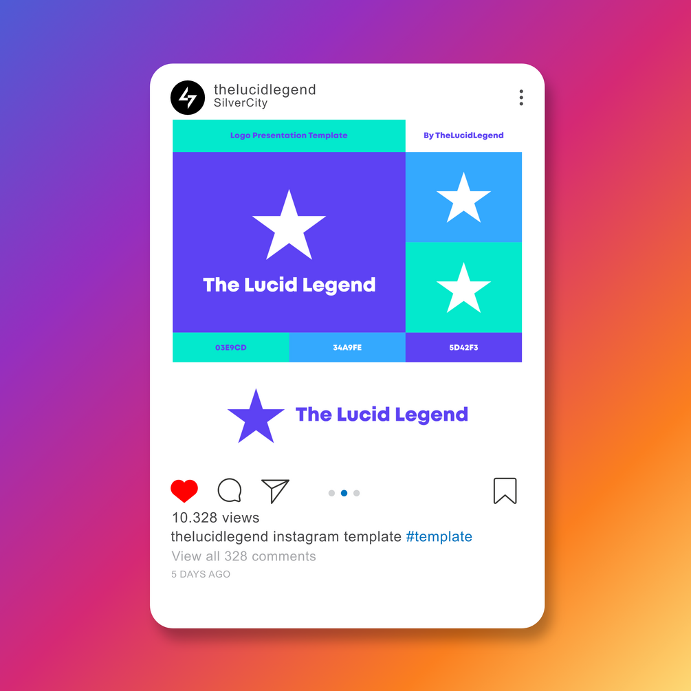 Instagram Presentation Template Freebie for Illustrator