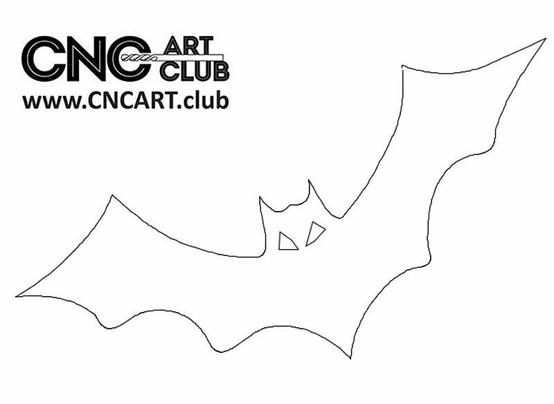 10011 - Flying bat DXF plan for CNC and Laser cut