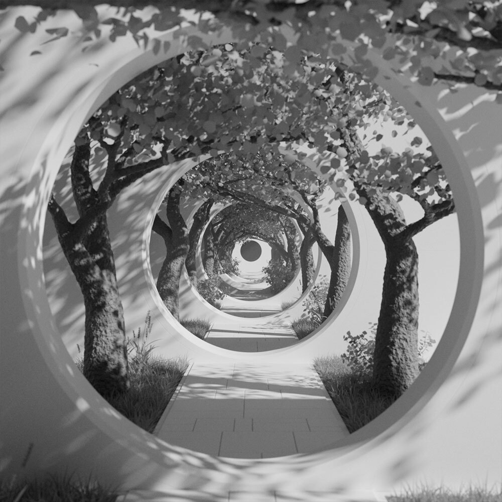 Futuristic Garden Houdini Scene File