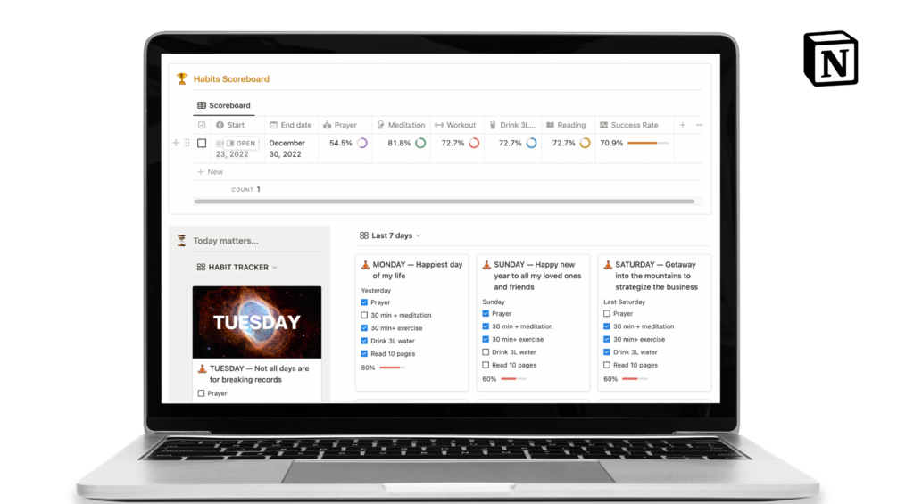 Notion Monk Mode Tracker