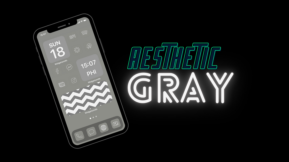 Aesthetic Gray iOS Icons