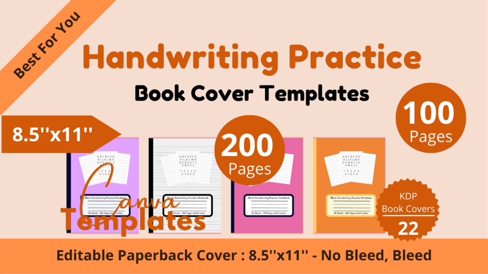 22 Book Cover Templates | Handwriting Practice Book Cover Templates 8.5 ...