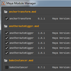 Maya - Module Manager