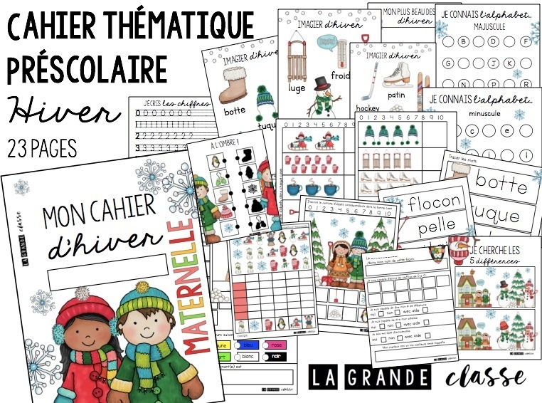 Cahier thématique hiver préscolaire