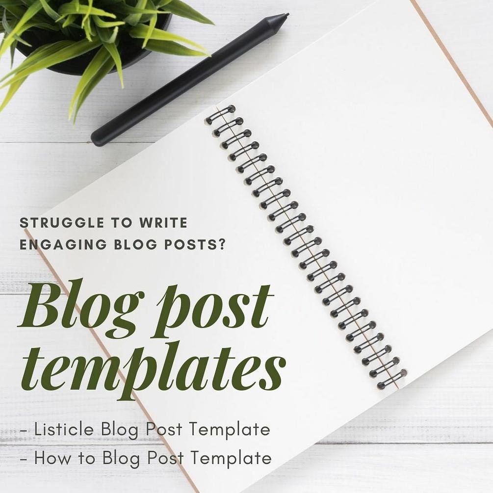 Listicle blog post template and How to blog post template