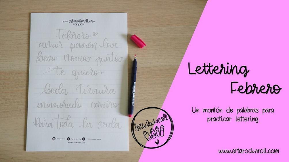 Plantilla Lettering - Febrero