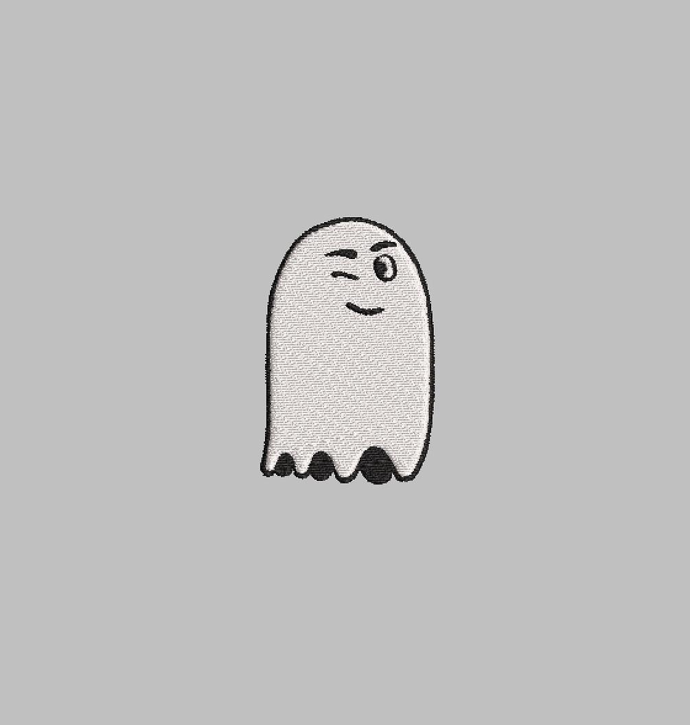 Winking Ghost - Machine Embroidery Design - 2 Sizes - Instant digital ...