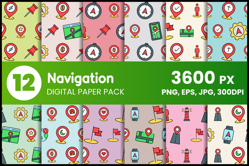 Navigation 12 Digital Paper Set