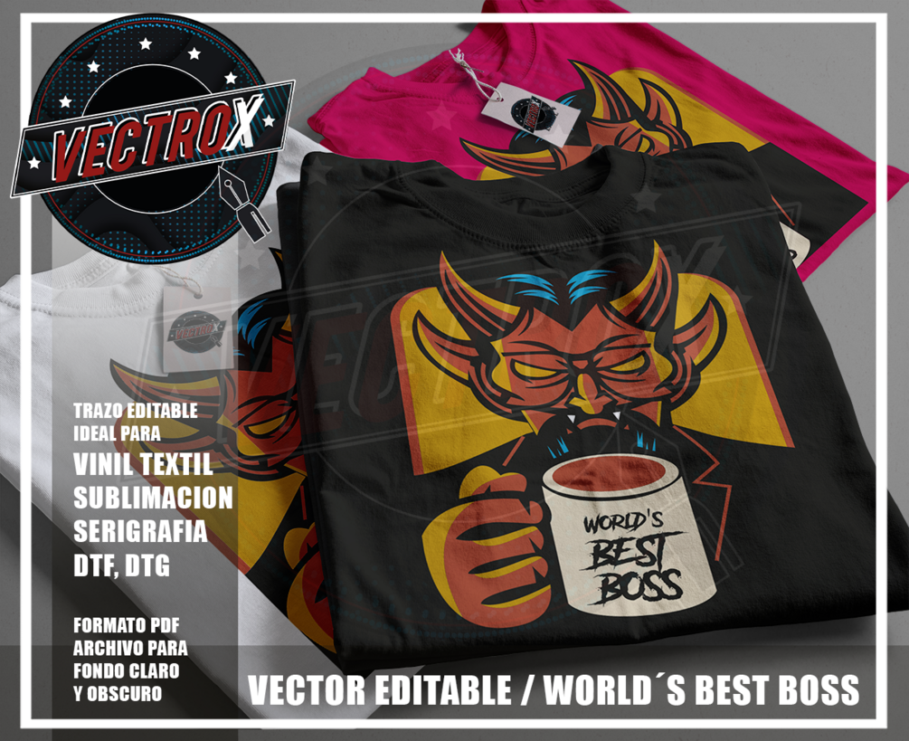 Vector Editable - Worls Best Boss