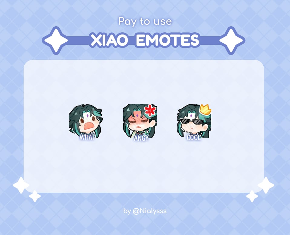 Genshin Impact Xiao Emotes | Twitch Emotes
