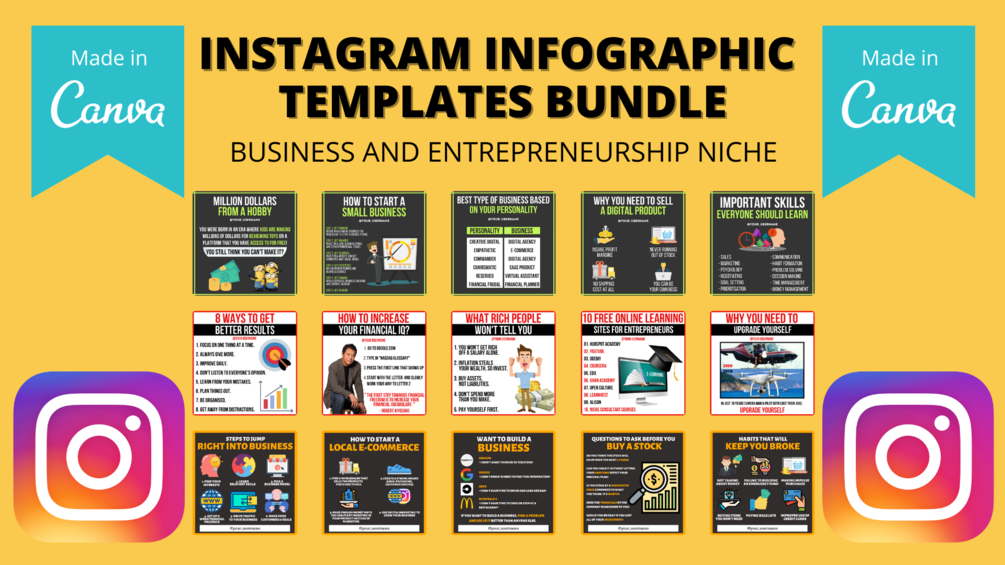 200+ Viral Instagram Infographic Templates (Fully Editable With Canva)