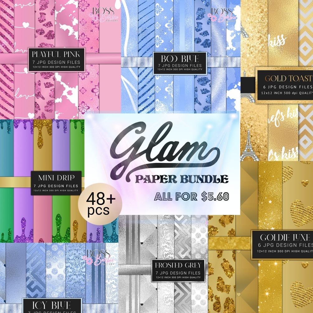 Glam Digital Paper Bundle