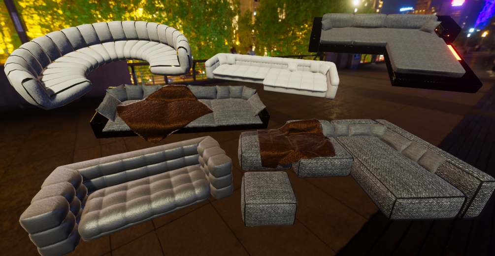 [VRChat Asset] Couch BUNDLE (Worlds)