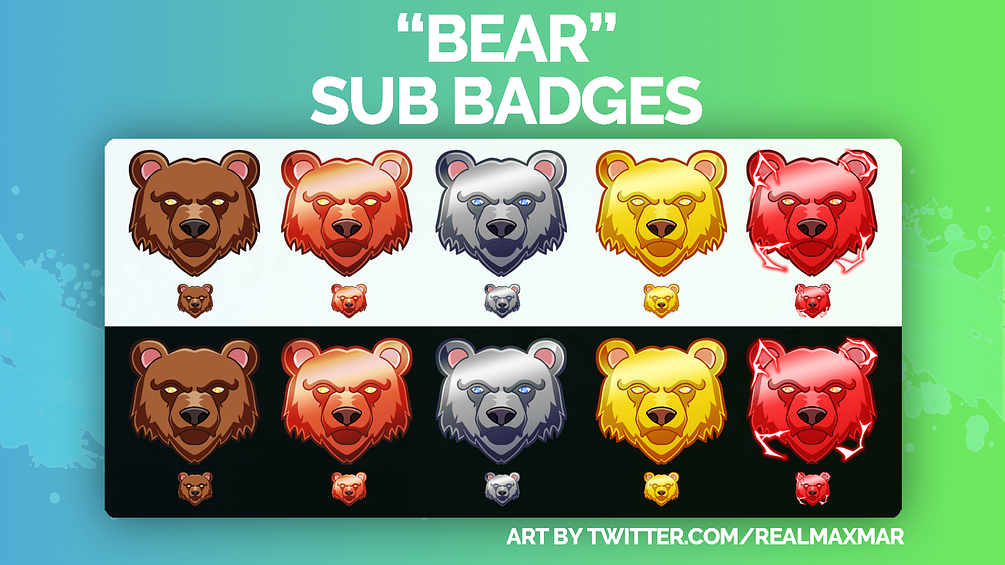 "Bear" sub badges for Twitch