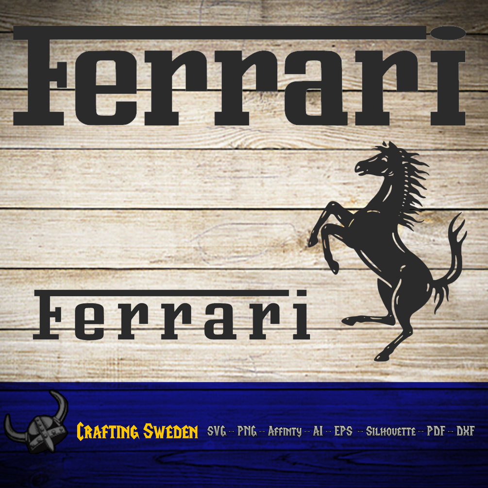 Ferrari Logo for cutting - SVG, AI, PNG and Silhouette Studio