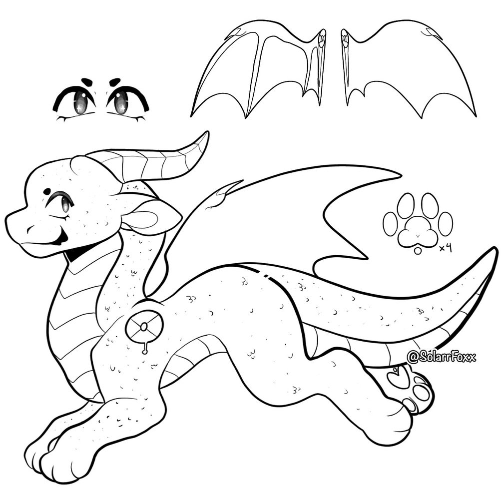 Chibi dragon base. || F2U