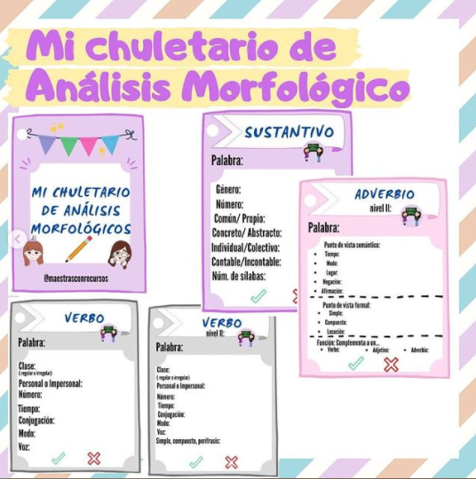 Mi chuletario de análisis morfológicos
