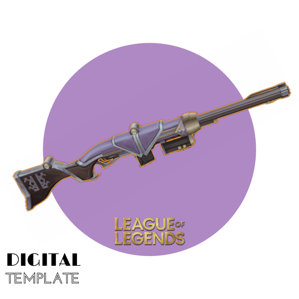 Caitlyn Arcane Rifle Pepakura - PDF Foam Template for Cosplay - League ...