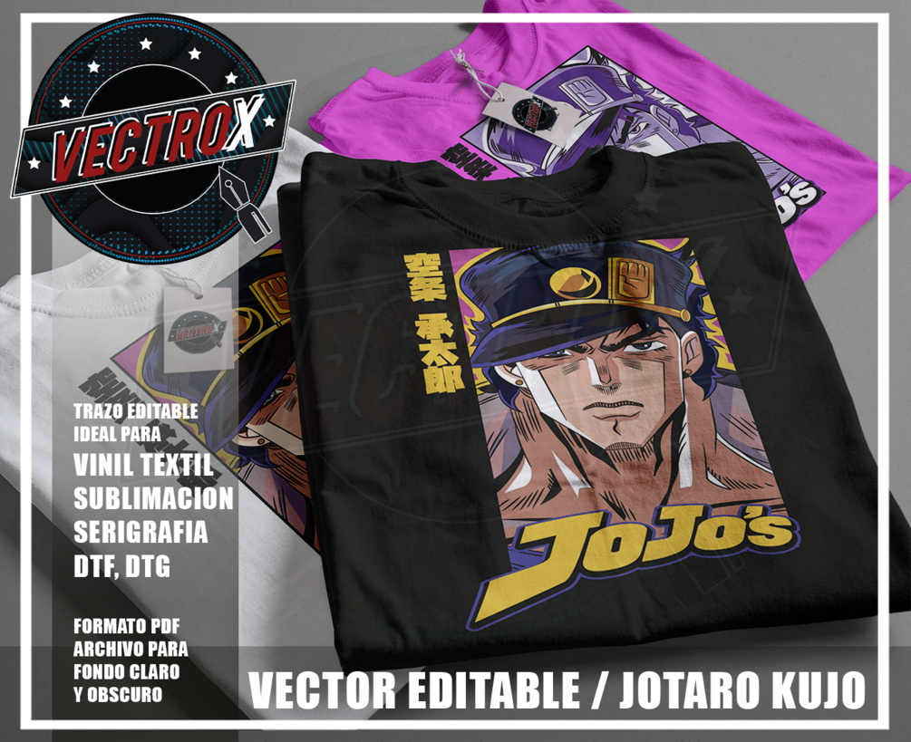 Vector Editable - Jotaro Kujo