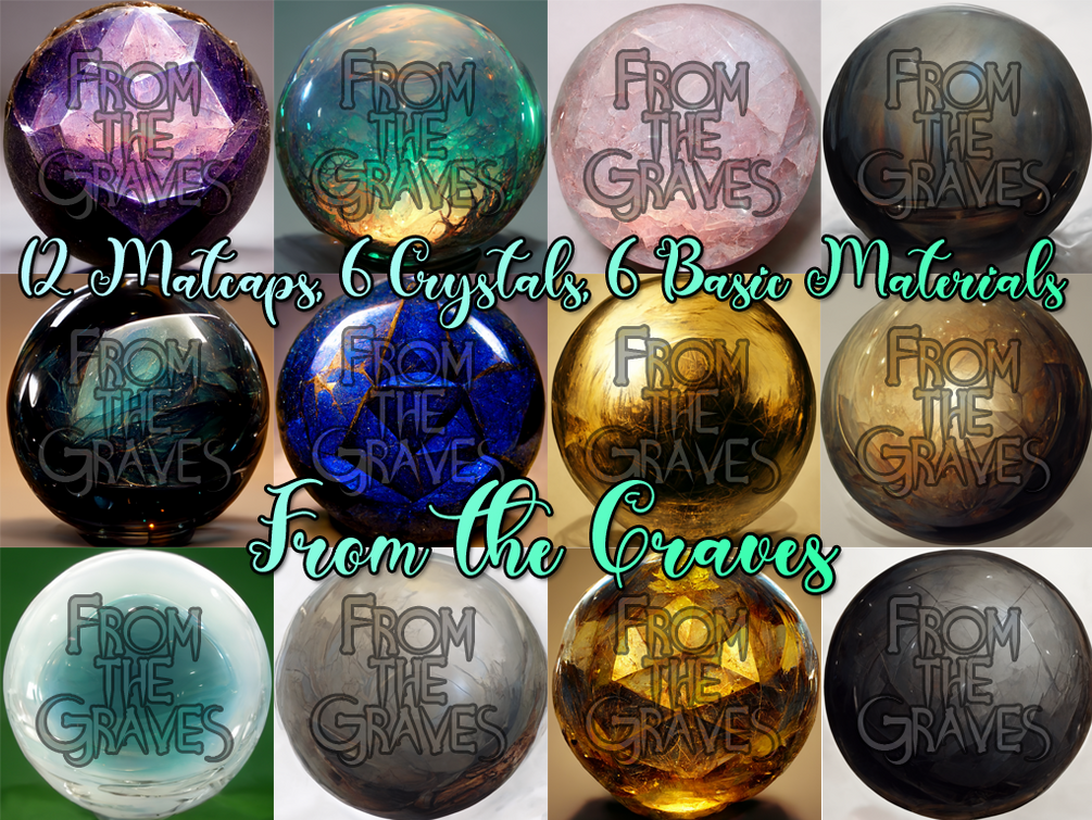 Crystals and Basic Materials Matcap Pack (FREE for Nitro Boosters!)