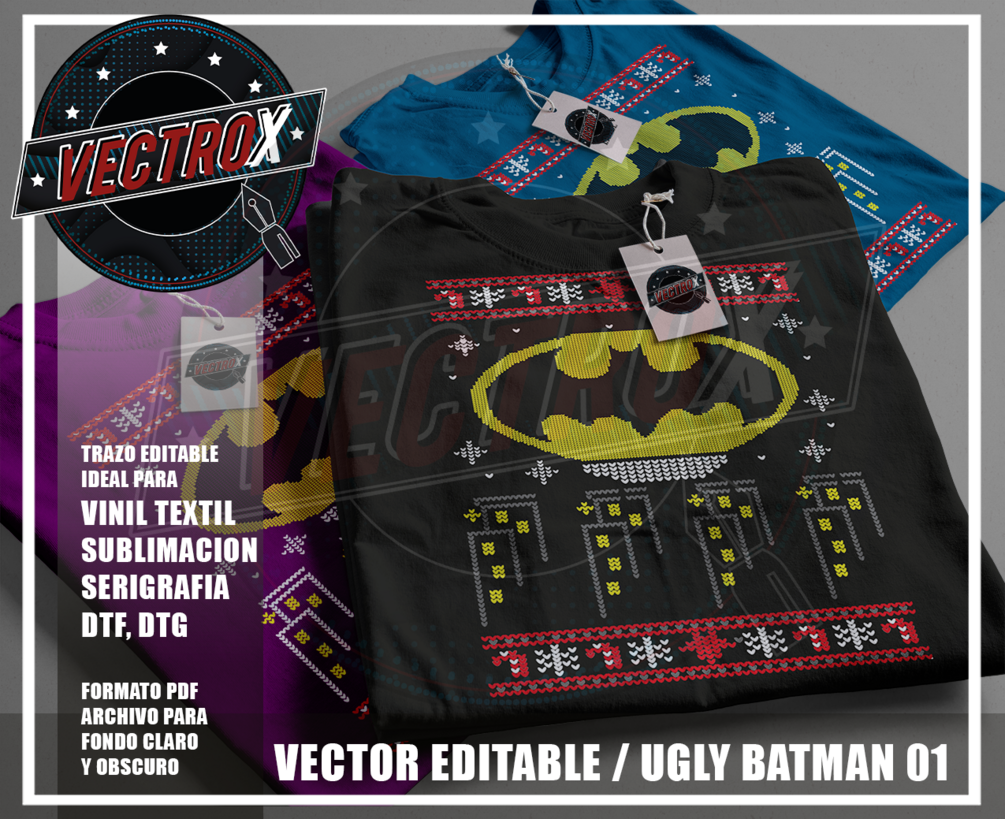 Vector Editable - Ugly Batman 01
