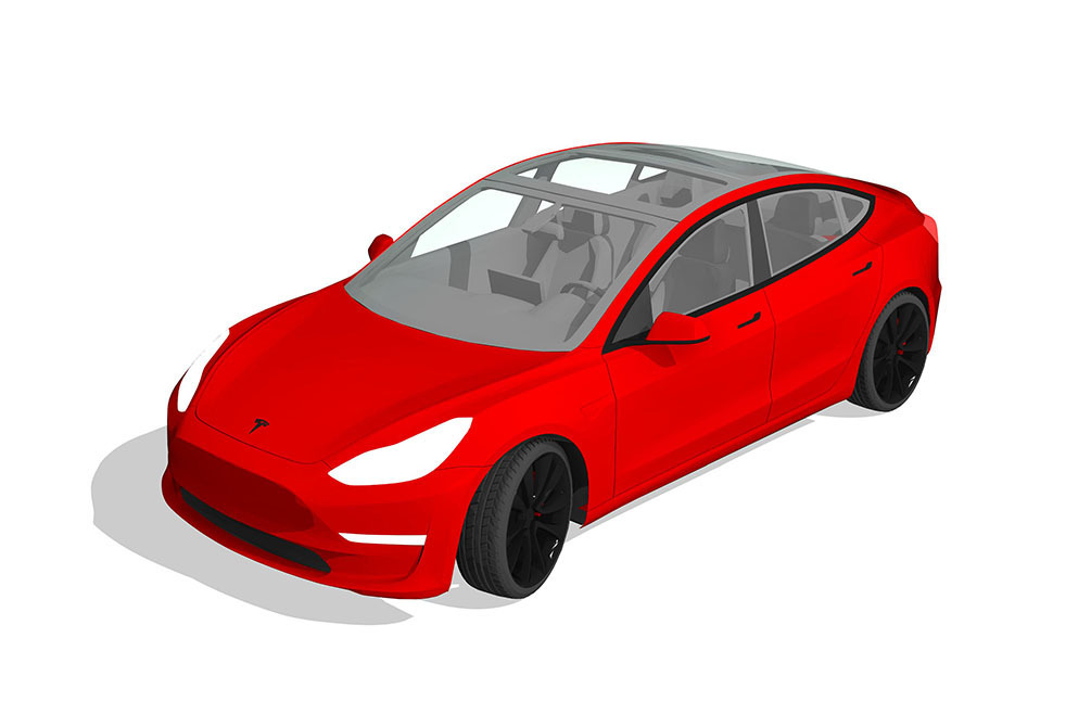 Tesla model 3 Revit family