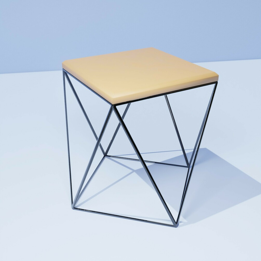 Realistic 3D model of a modern side table