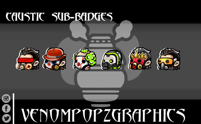 6-pack Caustic Badge Set