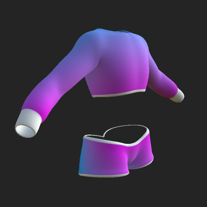 [VRChat] Crop top and Short shorts for the Male Cat