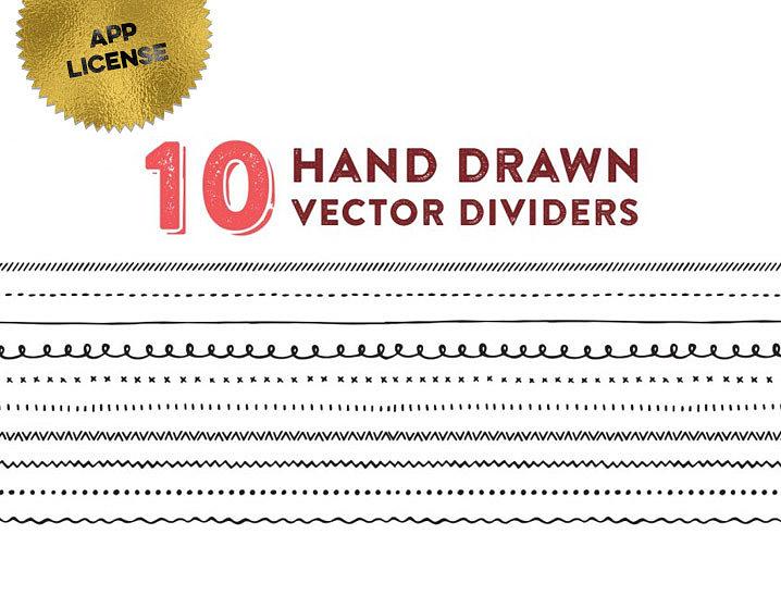 Hand Drawn Vector Dividers: App License