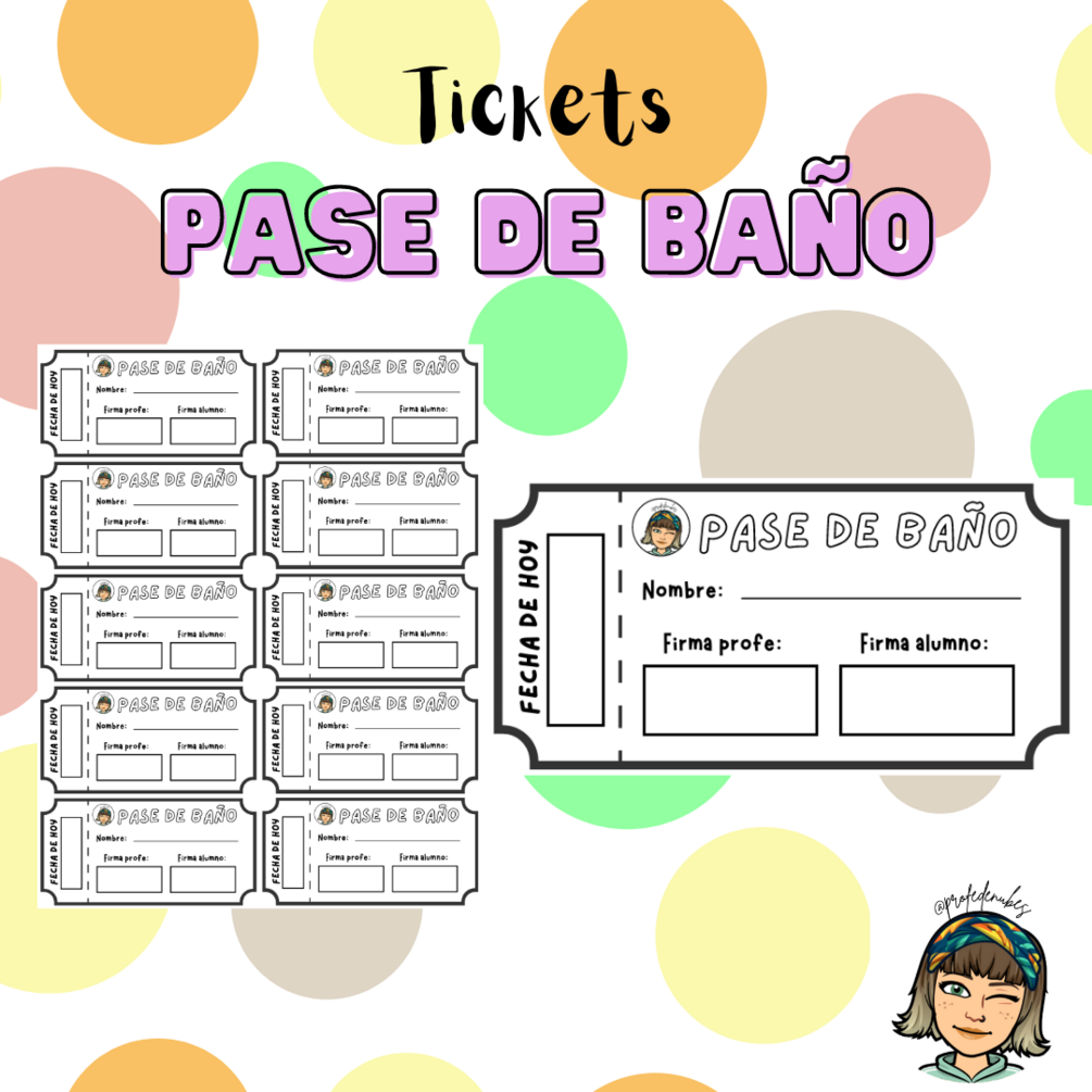 PASE DE BAÑO: tickets
