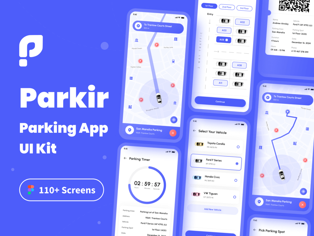 Parkir - Parking App UI Kit