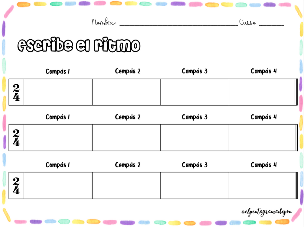 Escribe el ritmo (castellano)
