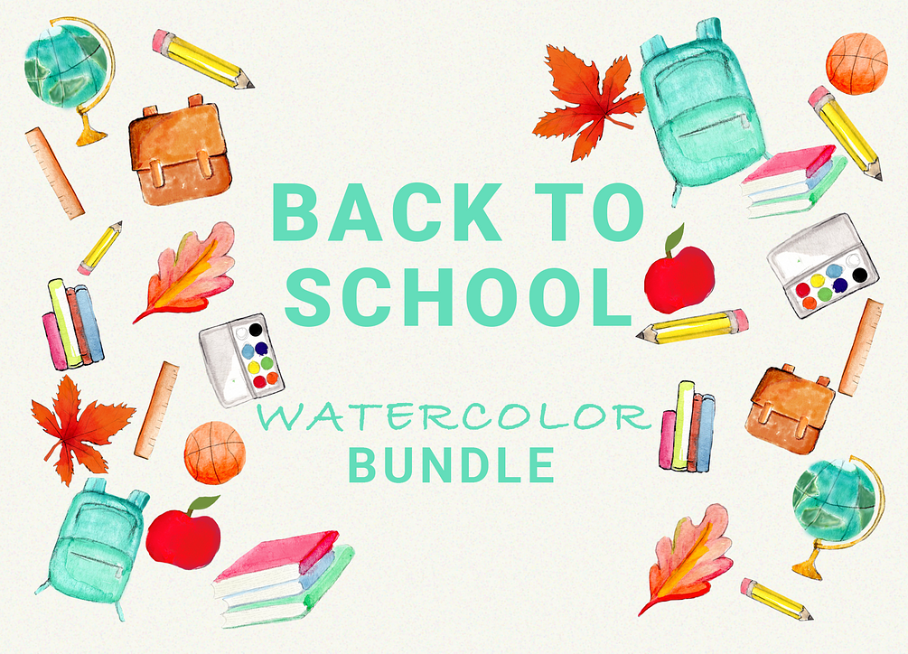 Back to School Watercolor Graphics