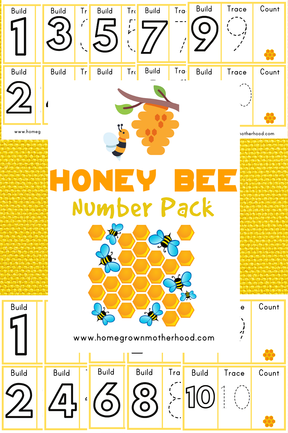 Honey Bee Number Pack