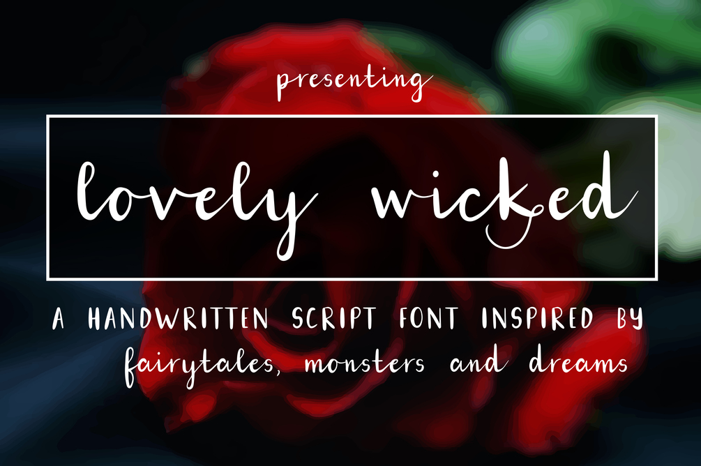 Lovely Wicked handwritten script font
