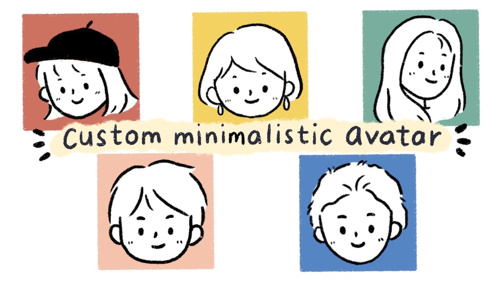 Custom minimalistic/ Notion style avatar