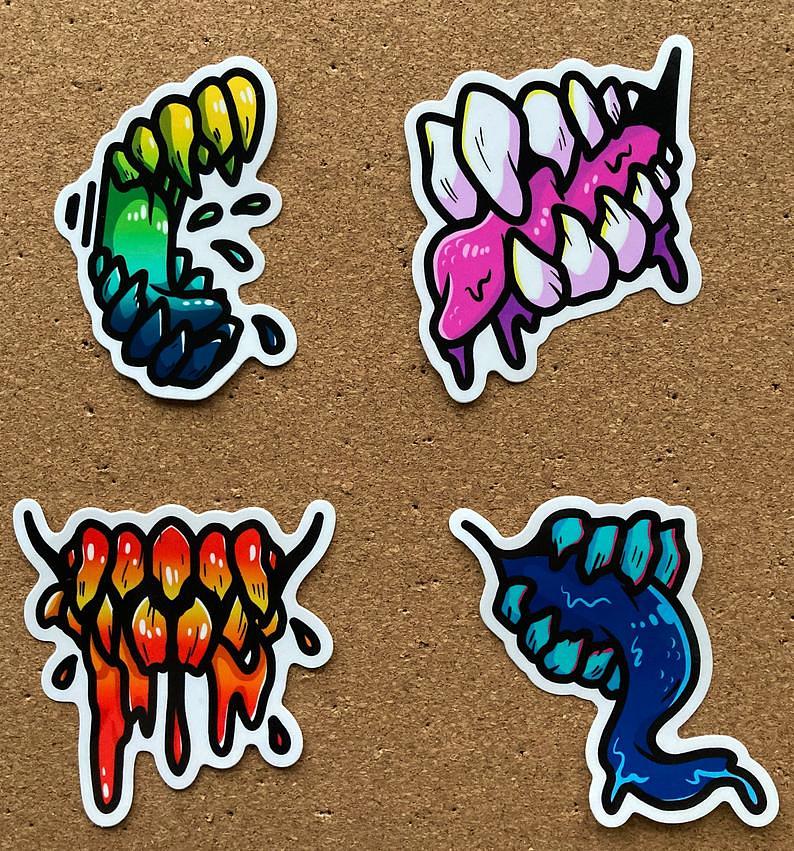 Monster Teeth Stickers