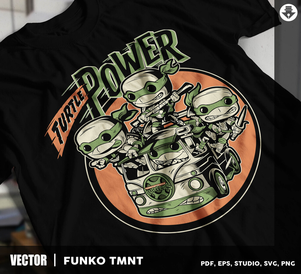 Vector Funko Tortugas Ninja