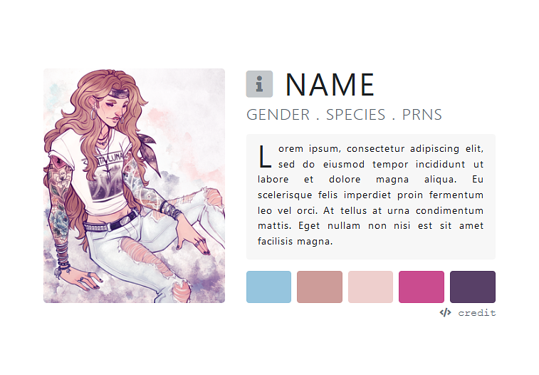 Toyhouse F2U Simple Palette Profile