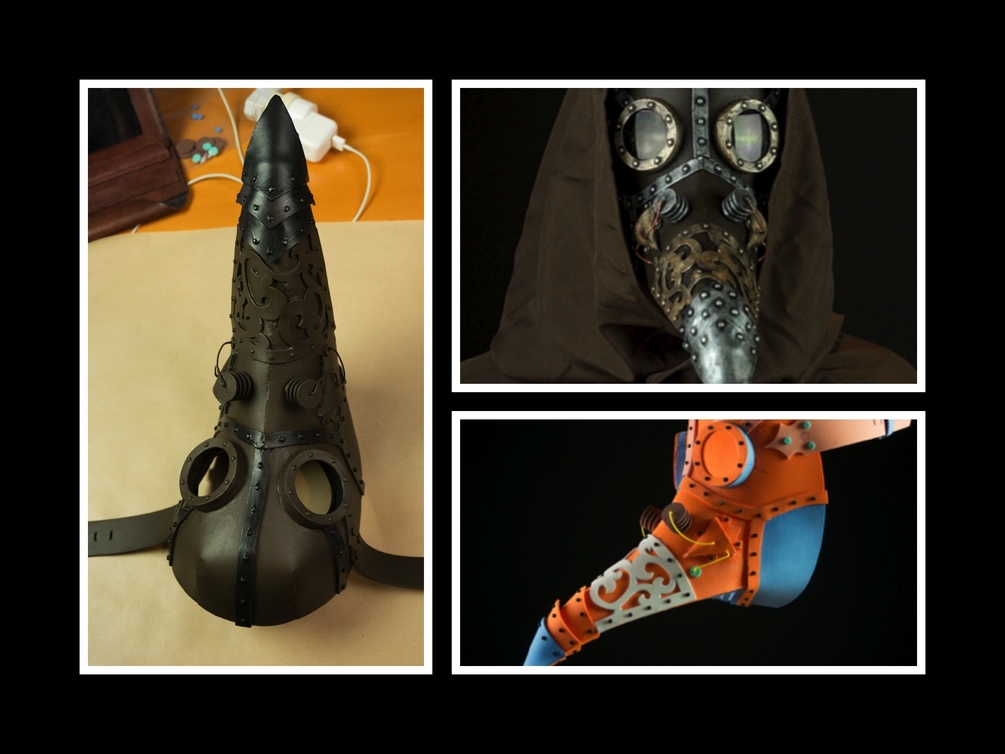 Downloadable Steampunk Plague Doctor Mask Pattern