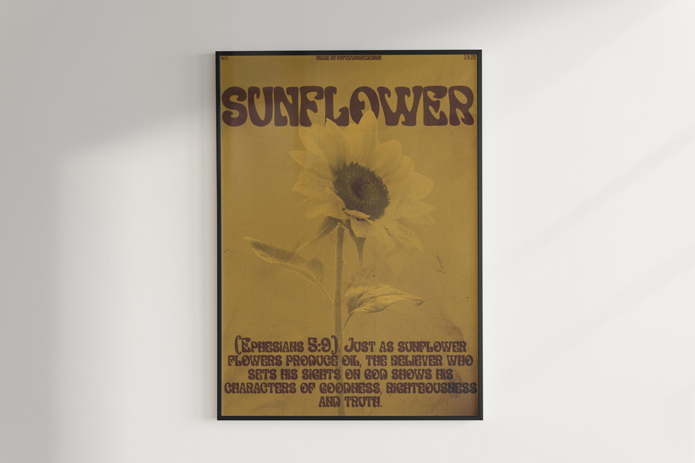 Biblical Sunflower poster