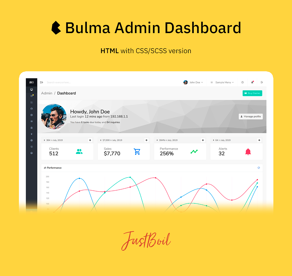 Admin One HTML — Bulma Admin Dashboard Template