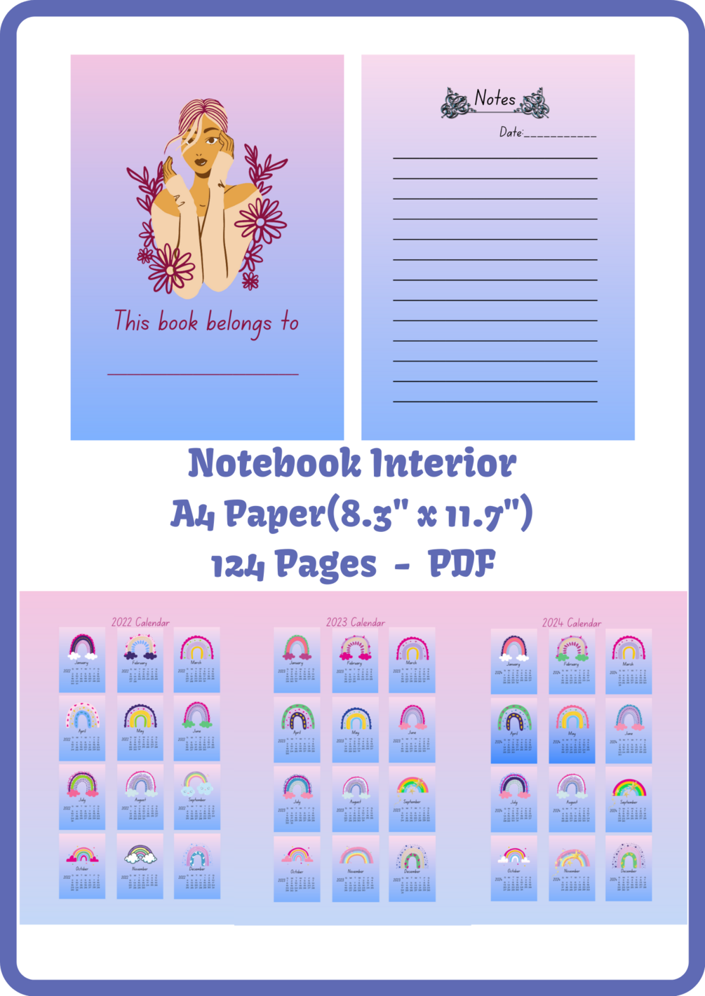 Colored KDP Notebook Interior