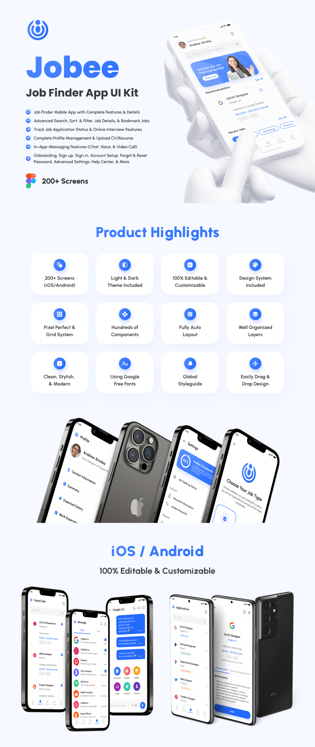 Jobee - Job Finder App UI Kit